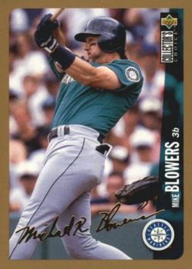 Mike Blowers 1996 Upper Deck Collector's Choice #313 Gold Signatures ...