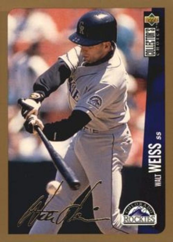 Walt Weiss 1996 Upper Deck Collector's Choice #541 Gold Signatures ...