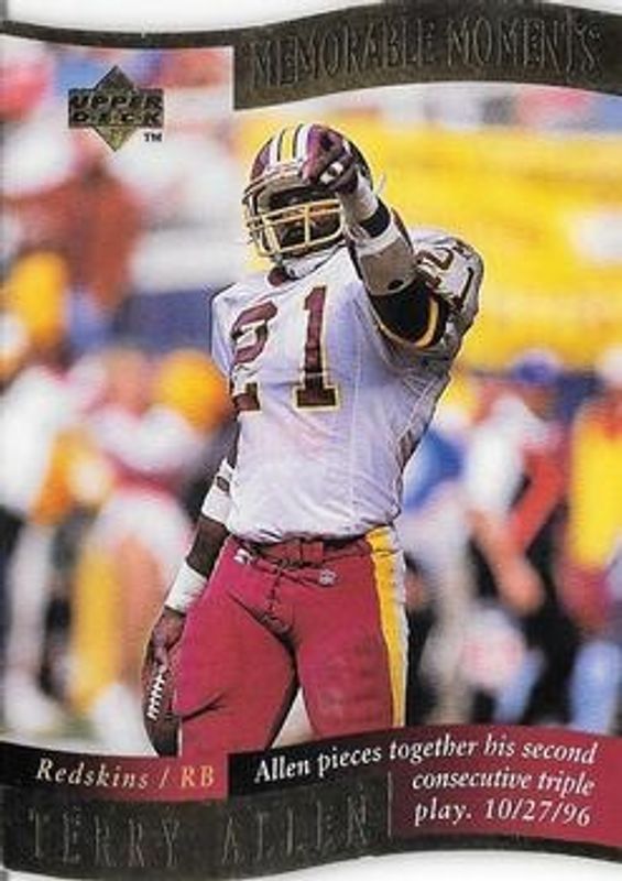 Terry Allen 1997 Upper Deck Collector's Choice #9 Memorable Moments ...