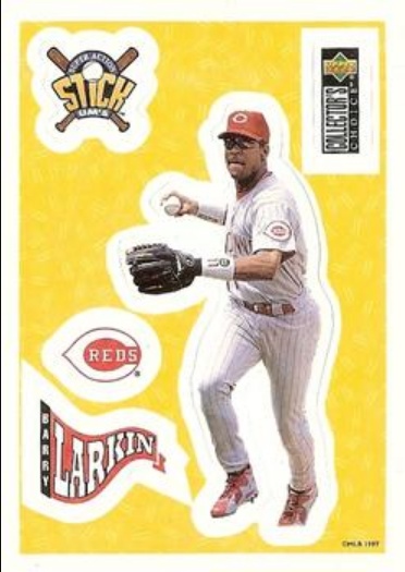 Barry Larkin 1997 Upper Deck Collector's Choice #11 Stick'Ums (Hobby ...
