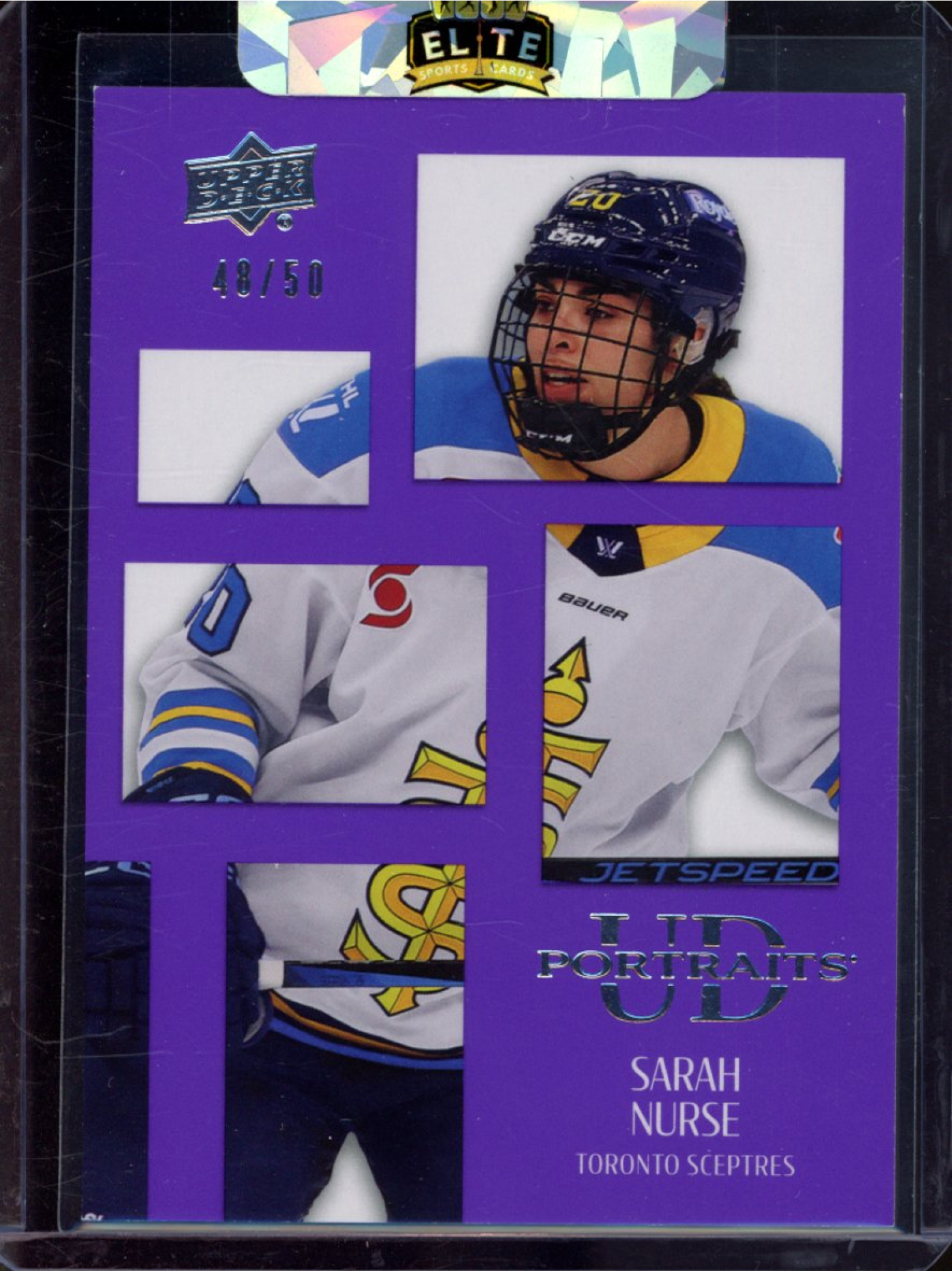 Sarah Nurse 2025 Upper Deck PWHL #UDP-12 UD Portraits - Purple /50 ...