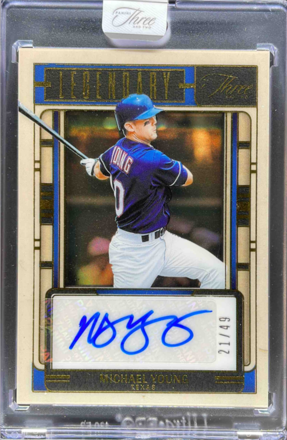 Michael Young 2025 Panini Three and Two #1 Legendary Signatures /49 ...