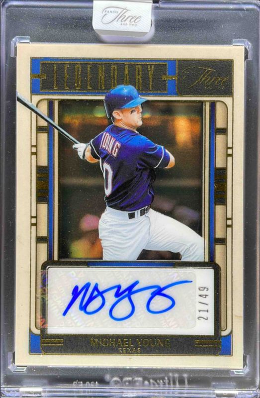 Michael Young 2025 Panini Three and Two #1 Legendary Signatures /49 ...