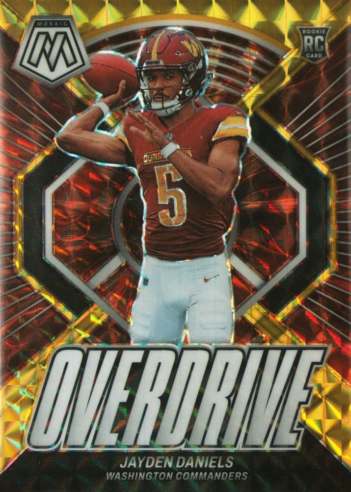 Jayden Daniels 2024 Mosaic #5 Overdrive - Gold /10 Price Guide - Sports ...