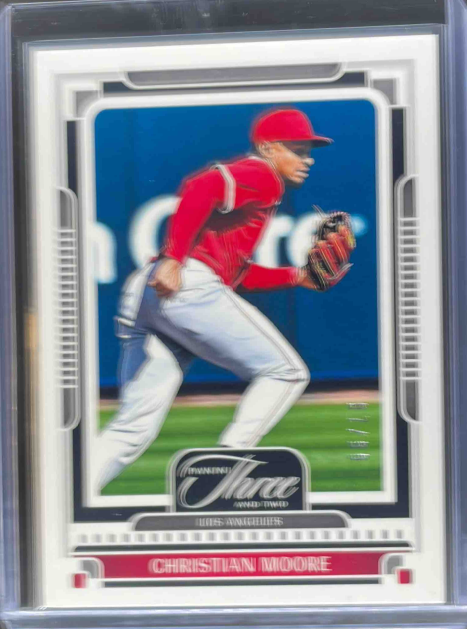 Christian Moore 2025 Panini Three and Two #56 Base /99 Price Guide ...
