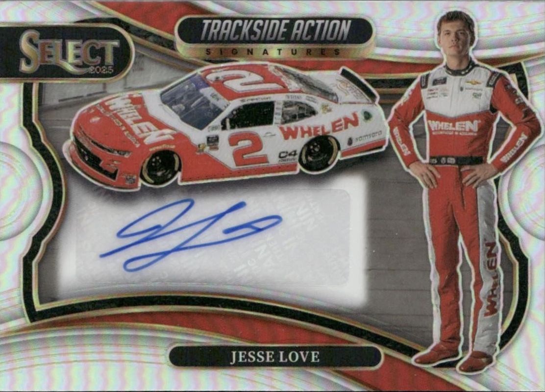 Jesse Love 2025 Select NASCAR #TAS-JLV Trackside Action Signatures ...
