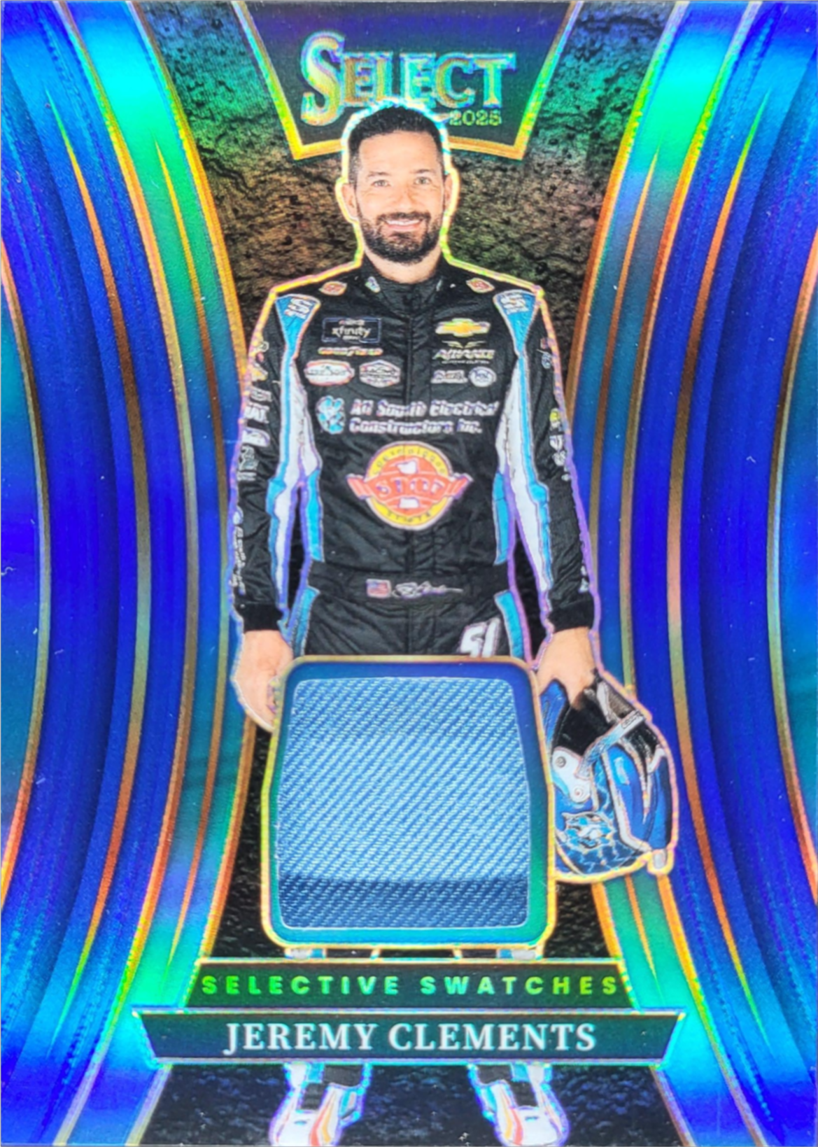 Jeremy Clements 2025 Select NASCAR #29 Selective Swatches Blue /35 ...