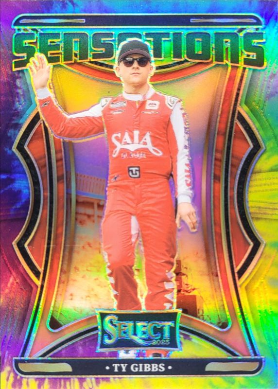 Ty Gibbs 2025 Select NASCAR #14 Sensations Tie-Dye /25 Price Guide ...