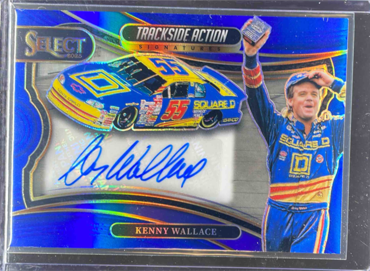 Kenny Wallace 2025 Select NASCAR #23 Trackside Action Signatures Blue ...