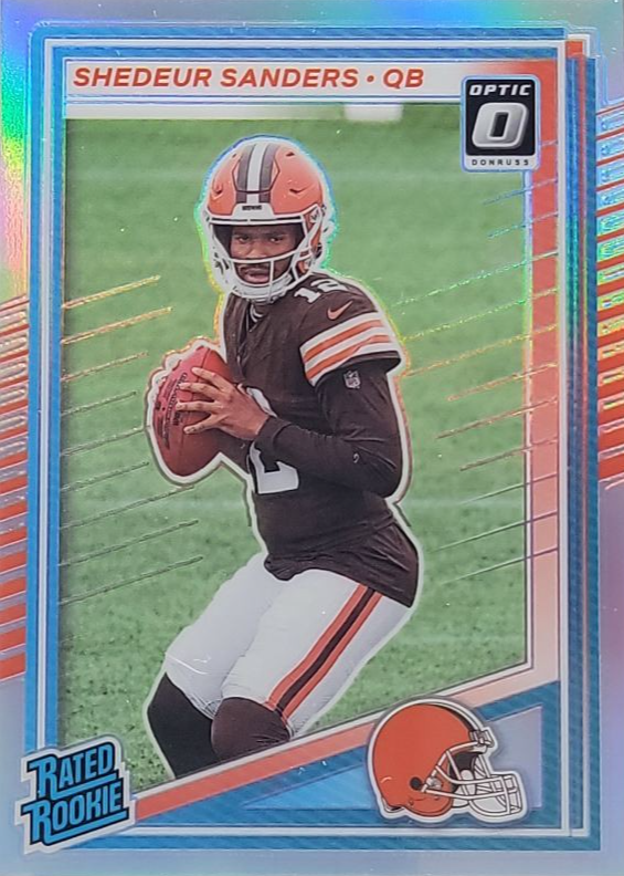 Shedeur Sanders 2025 Donruss #306 Optic Preview - Holo Price Guide ...