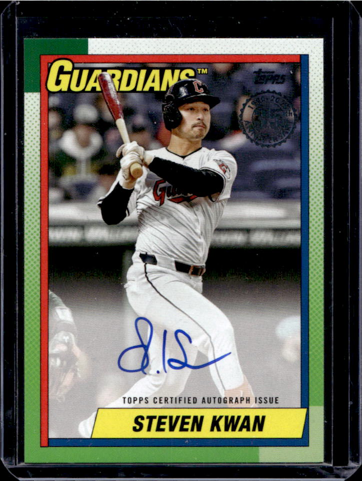 Steven Kwan 2025 Topps #90A-SK 1990 Baseball Autographs (Series 1 ...