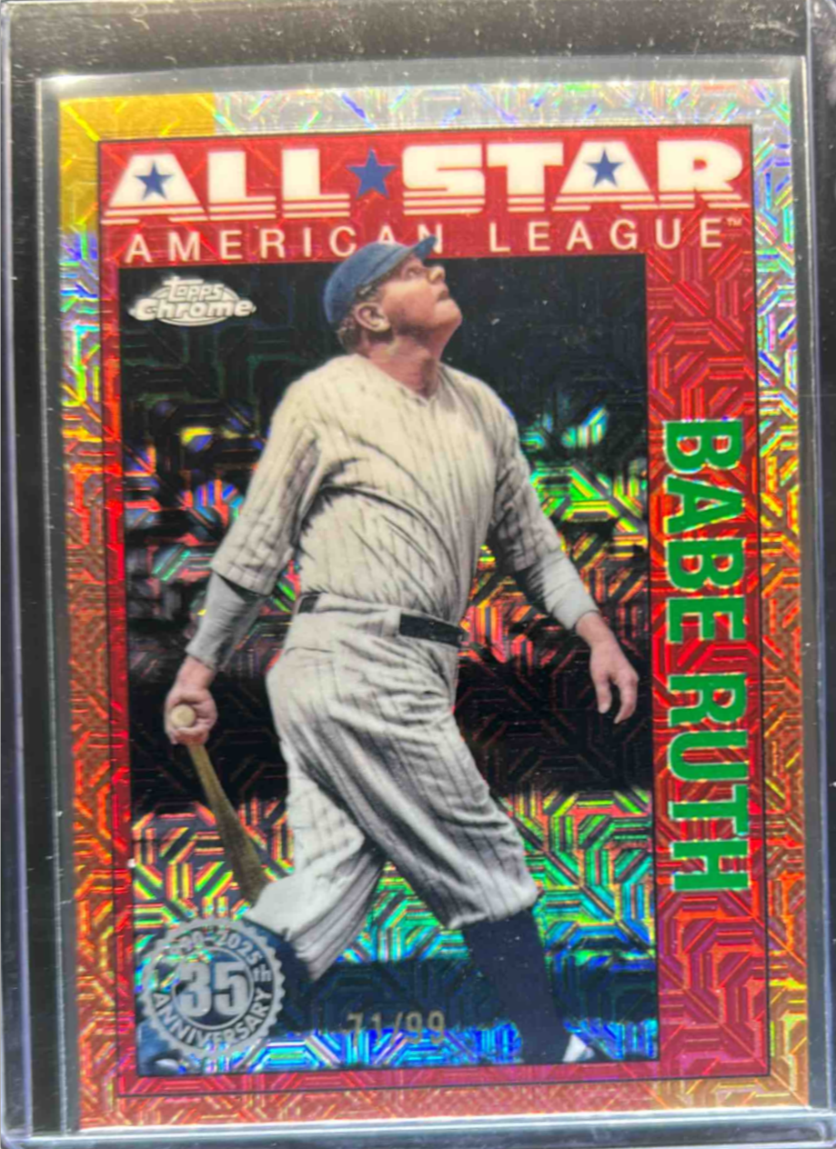 Babe Ruth 2025 Topps #90ASC-41 1990 Chrome Baseball All-Star Silver ...