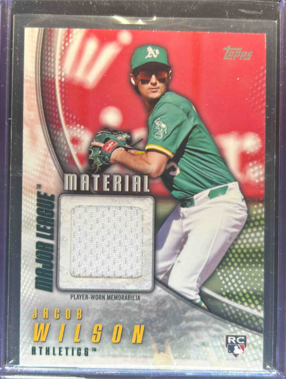 Jacob Wilson 2025 Topps #MLM2-JWI Major League Material Relics (Series ...