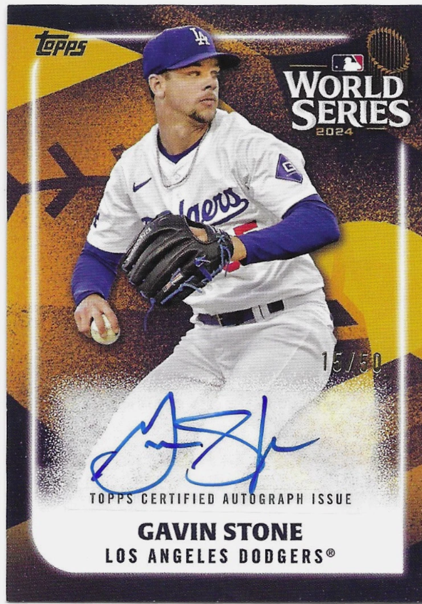Gavin Stone 2025 Topps #WCA-GS World Champion Autographs (Series 2) /50 ...