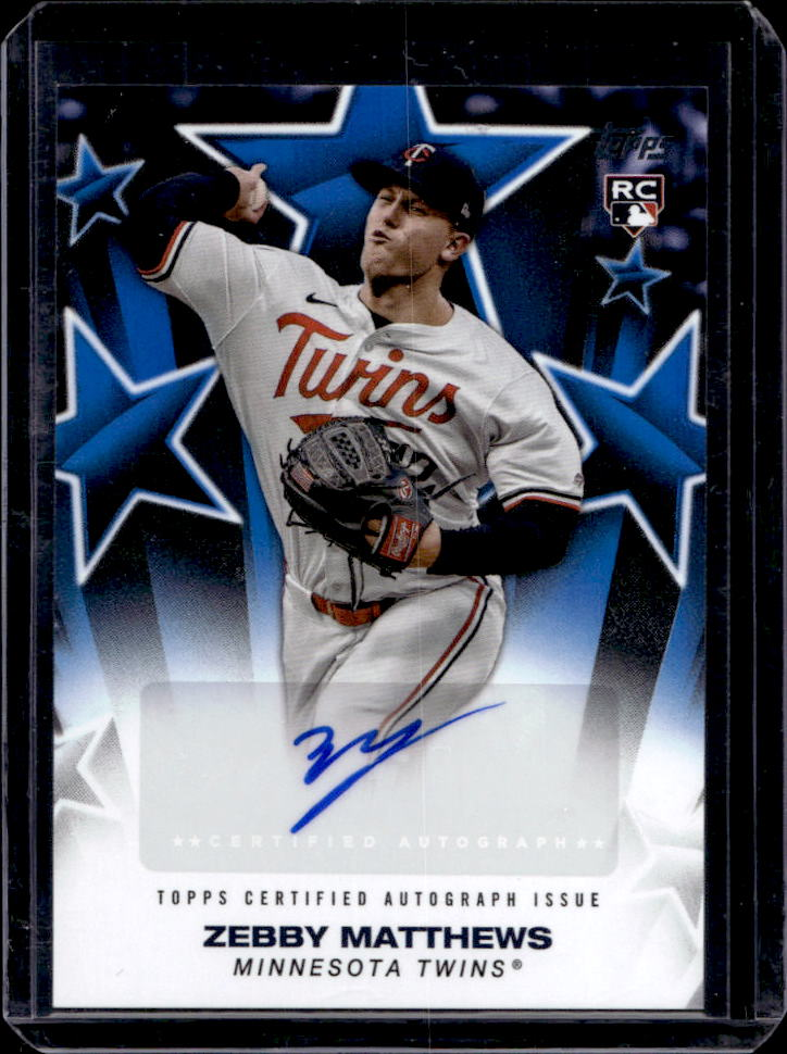 Zebby Matthews 2025 Topps #BSA-ZM Baseball Stars Autographs - Blue /150 ...