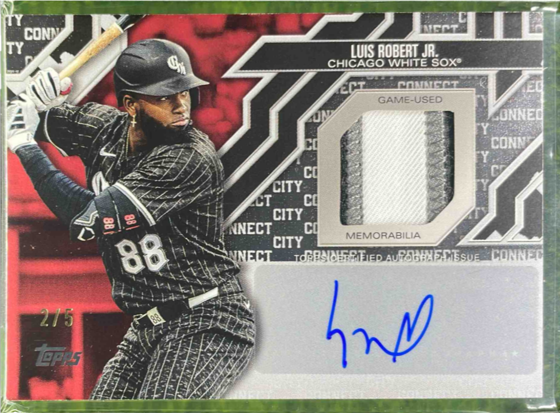 Luis Robert Jr. 2025 Topps #CCA2-LR City Connect Swatch Collection ...