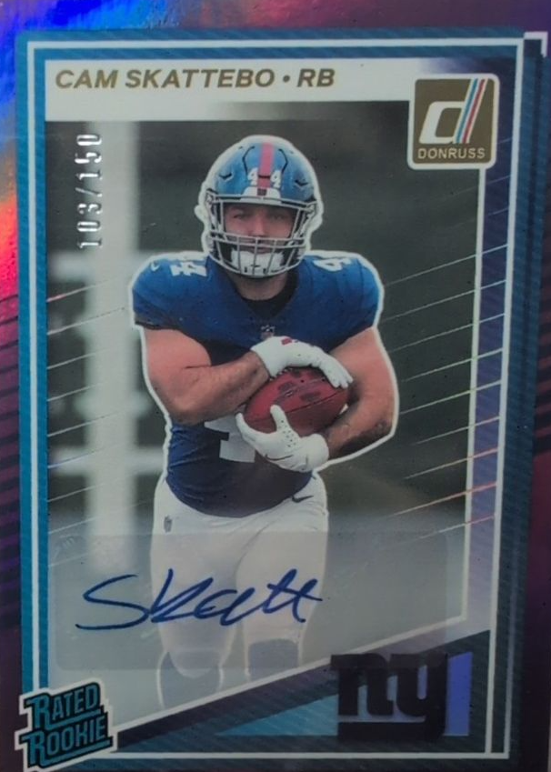 Cam Skattebo 2025 Donruss #302 Rated Rookie Autographs - Purple /150 Price Guide - Sports Card ...