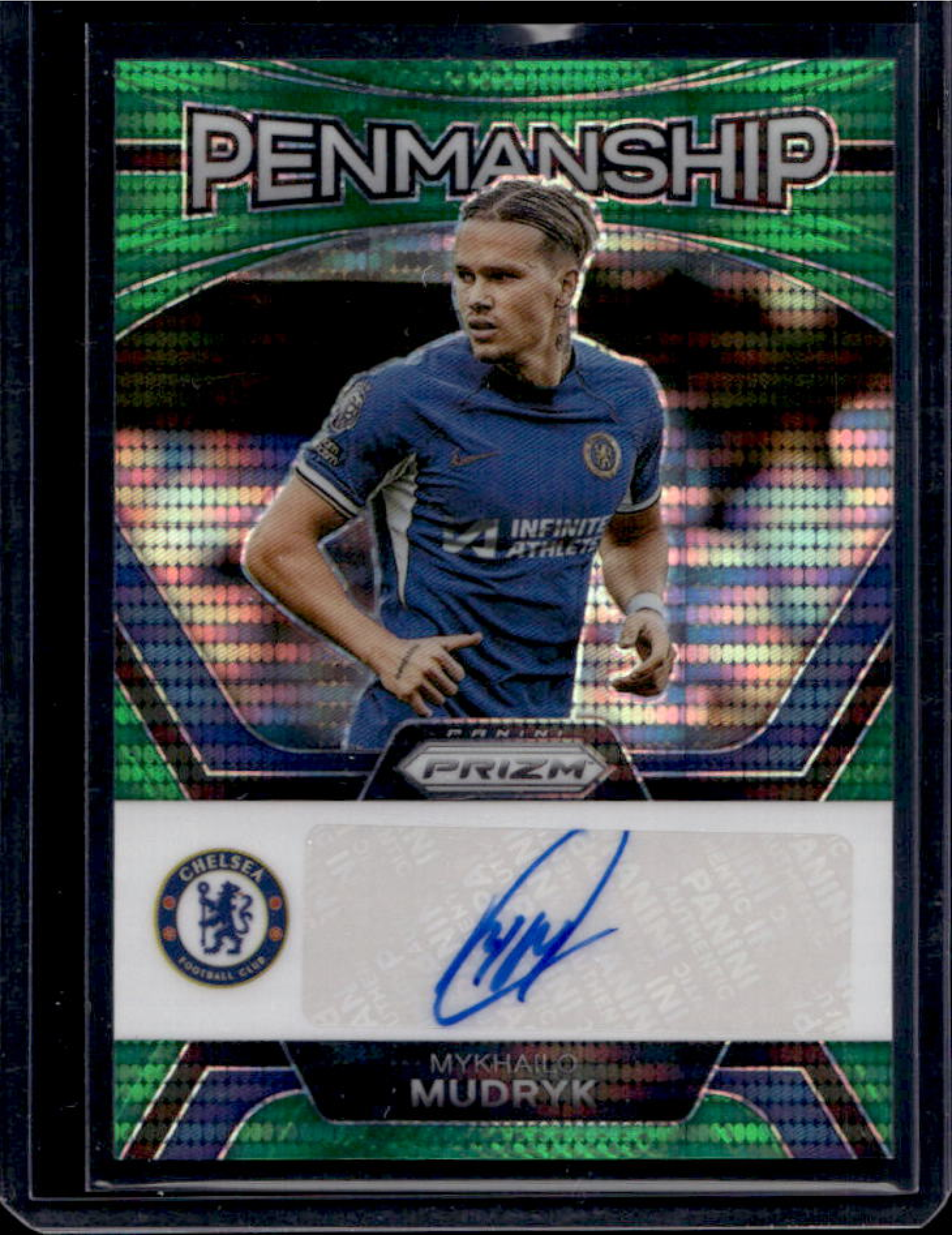 Mykhailo Mudryk 2023 Prizm Premier League #P-MM Penmanship - Green ...