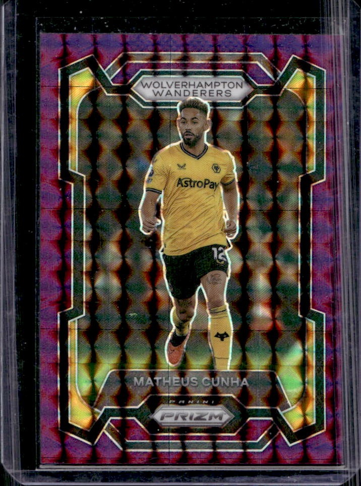 Matheus Cunha 2023 Prizm Premier League #210 Purple Mosaic /140 Price ...