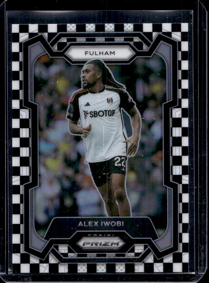 Alex Iwobi 2023 Prizm Premier League #155 Black & White Checker /(SSP ...