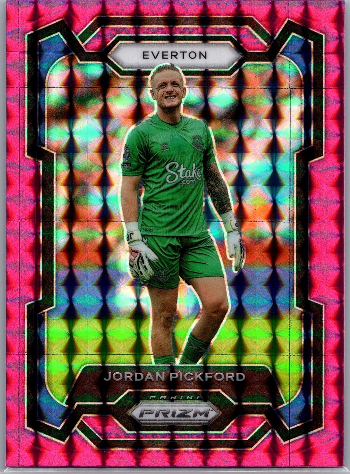 Jordan Pickford 2023 Prizm Premier League #255 Pink Mosaic Price Guide ...