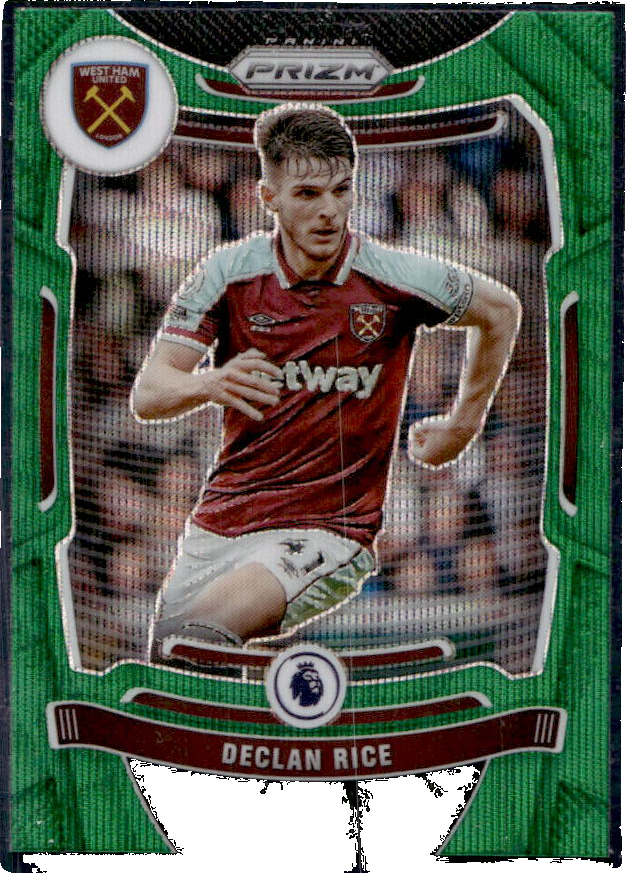 Declan Rice 2021 Prizm Premier League #237 Green Wave Price Guide ...