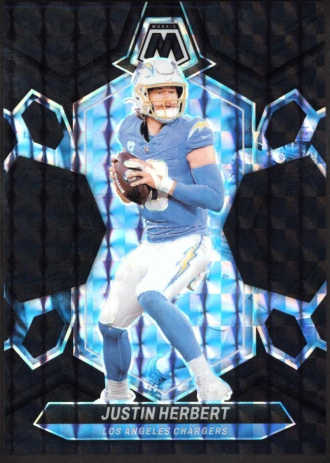 Justin Herbert 2024 Mosaic #120 Black /1 Price Guide - Sports Card Investor