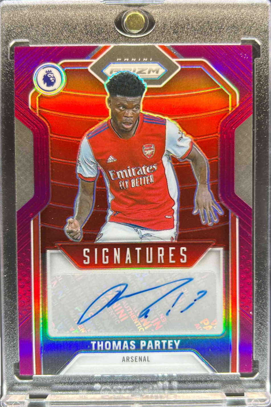 Thomas Partey 2021 Prizm Premier League #S-TPA Signatures - Purple /25 ...