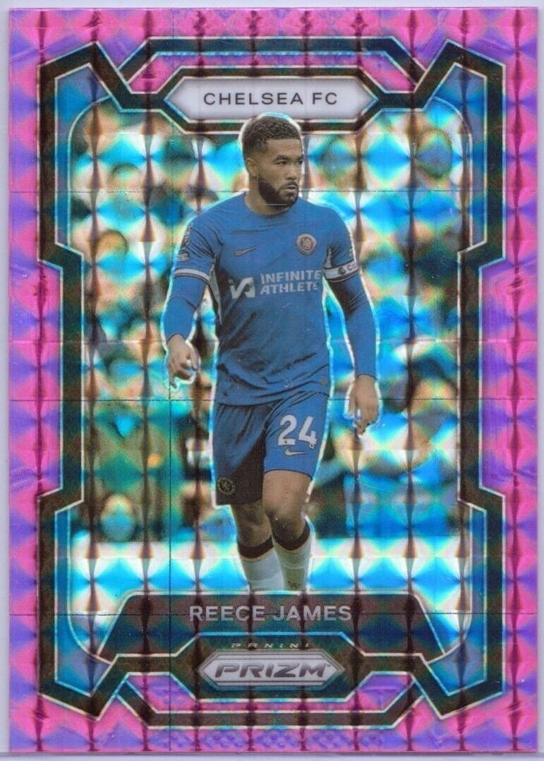 Reece James 2023 Prizm Premier League #182 Pink Mosaic Price Guide ...