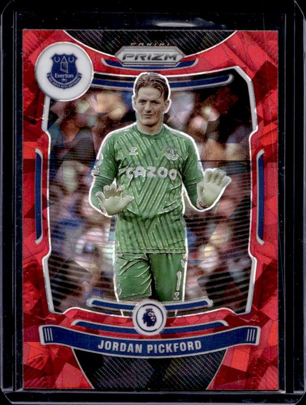 Jordan Pickford 2021 Prizm Premier League #91 Red Ice Price Guide ...