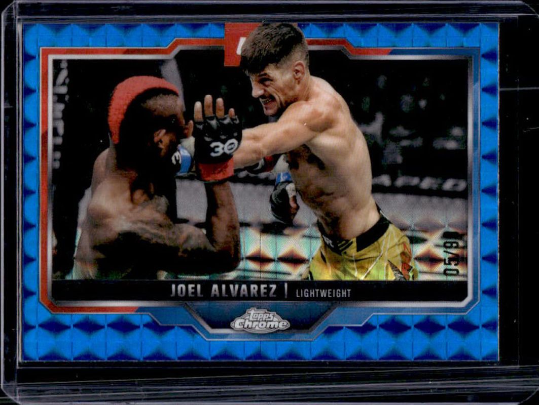 Joel Alvarez 2025 Topps Chrome UFC #65 Blue Geometric Refractor /99 ...