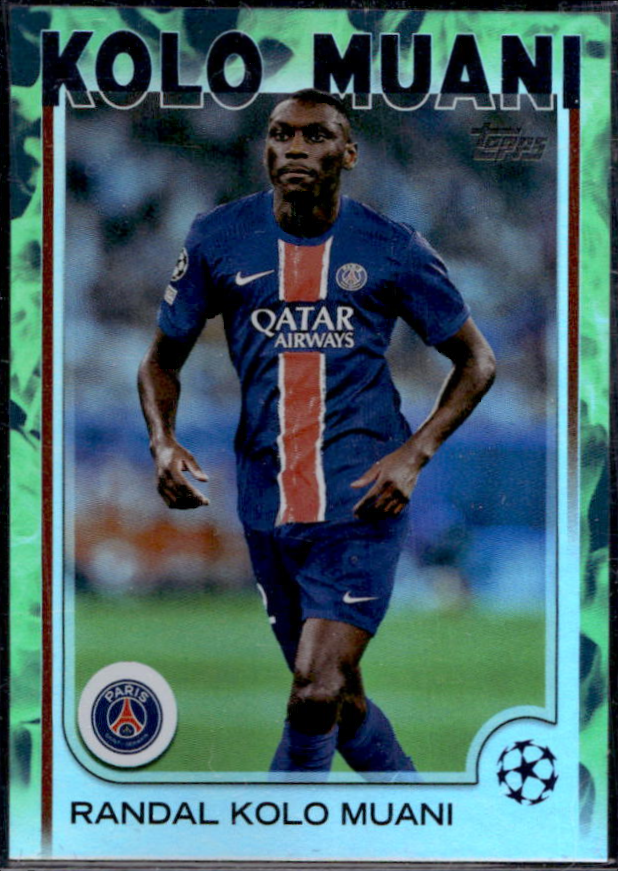 Randal Kolo Muani 2024 Topps UEFA Club Competitions #156 Neon Green ...