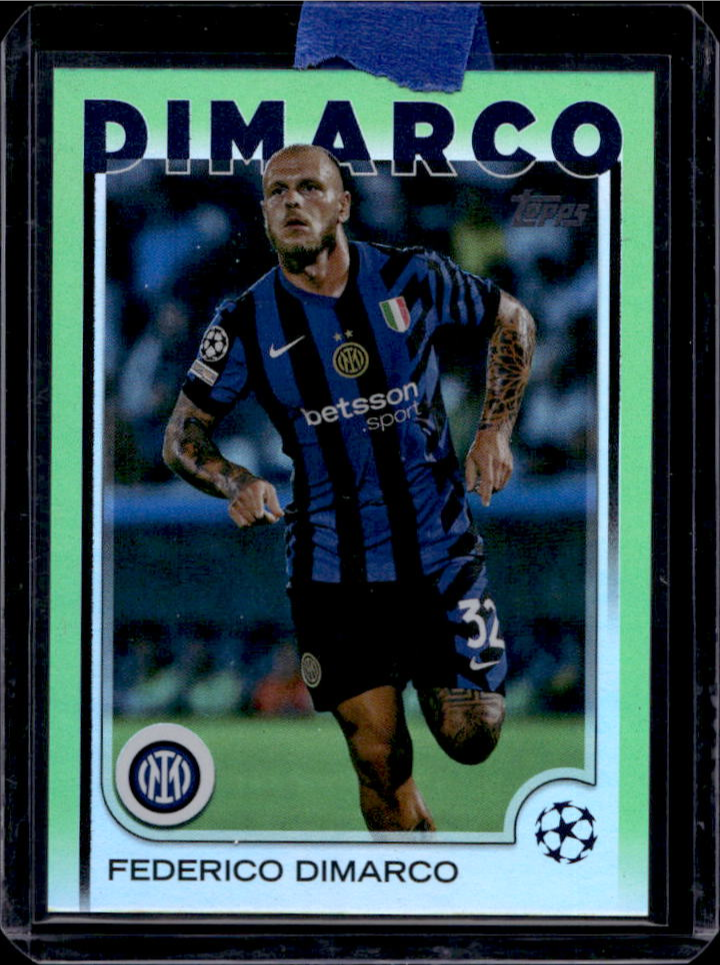 Federico Dimarco 2024 Topps UEFA Club Competitions #129 Neon Green ...