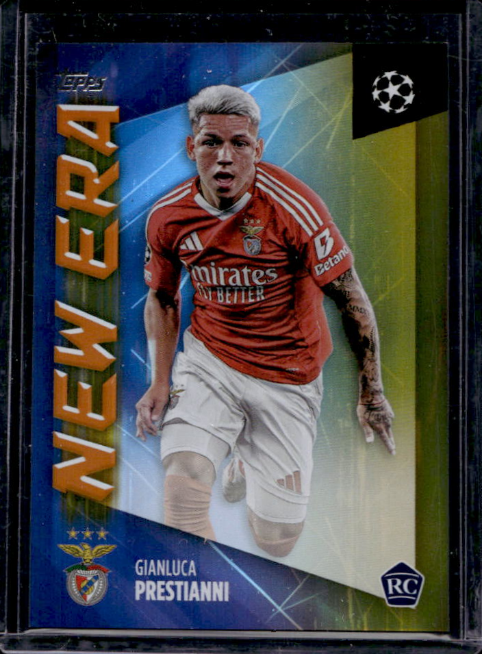 Gianluca Prestianni 2024 Topps UEFA Club Competitions #NE-14 New Era - Orange Foilboard /25 ...