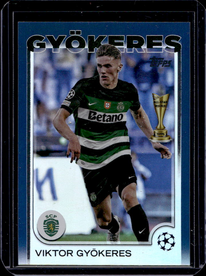 Viktor Gyokeres 2024 Topps UEFA Club Competitions #131 Navy Blue ...