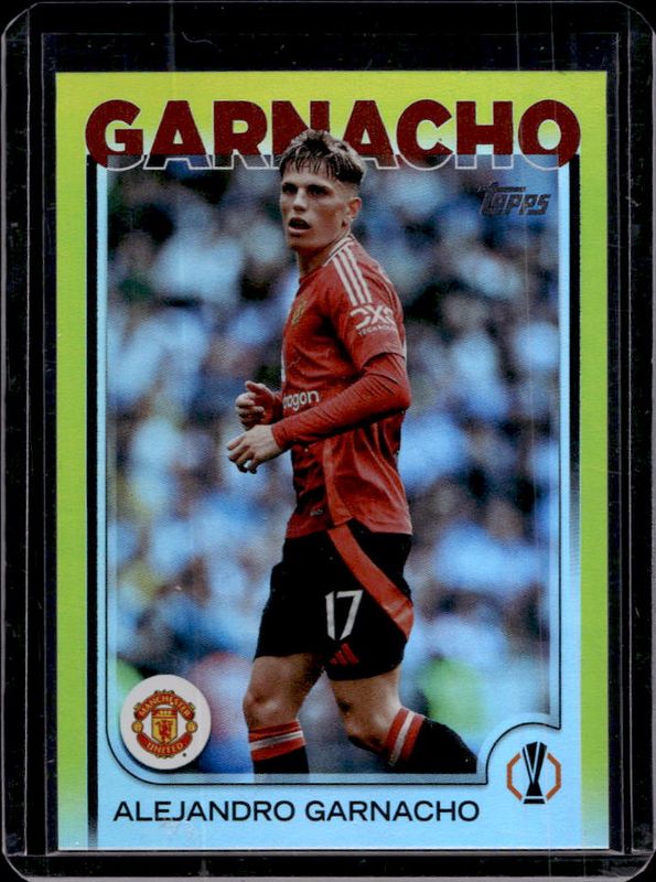 Alejandro Garnacho 2024 Topps UEFA Club Competitions #147 Yellow ...
