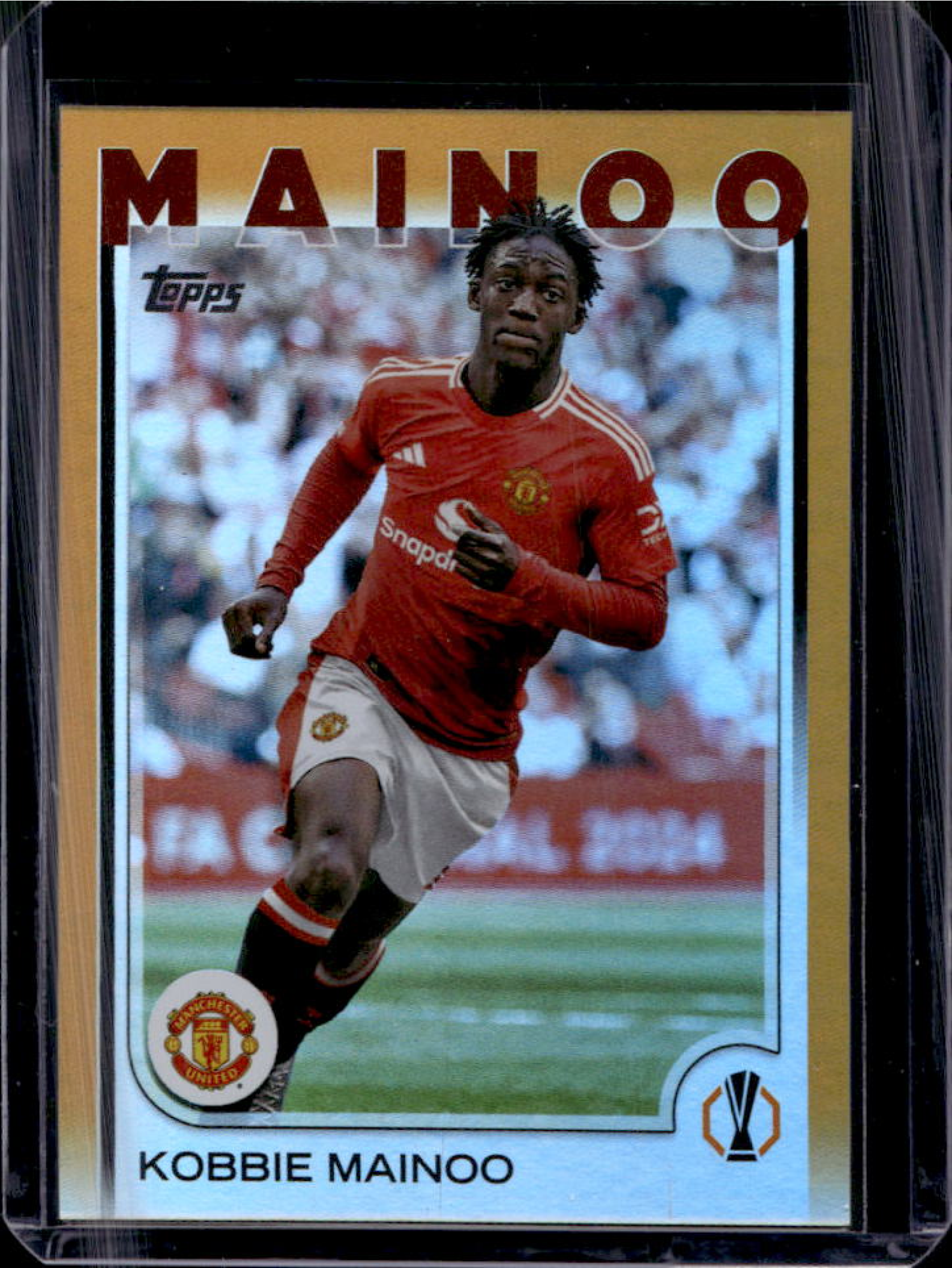 Kobbie Mainoo 2024 Topps UEFA Club Competitions #29 Orange Foilboard ...