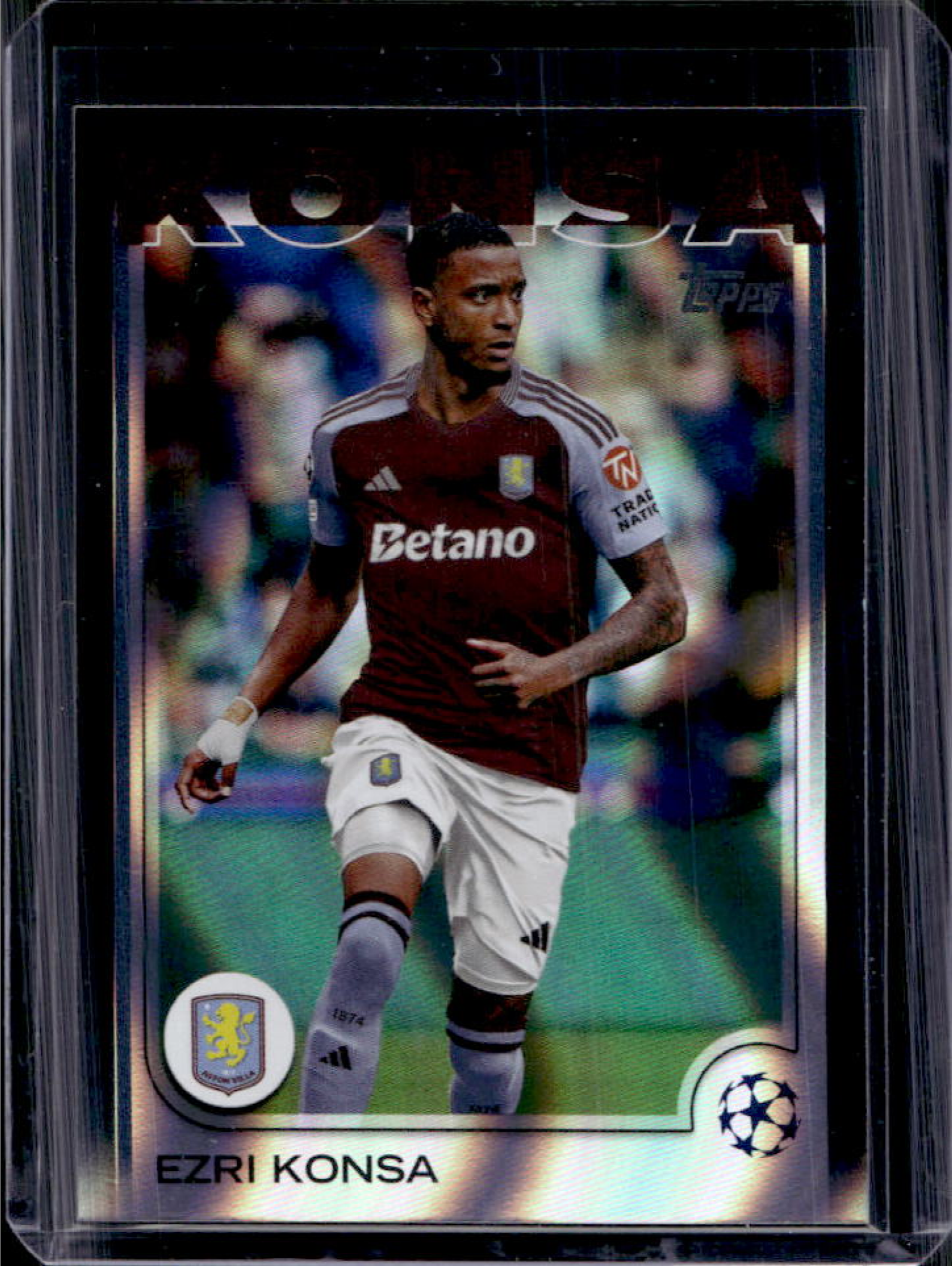 Ezri Konsa 2024 Topps UEFA Club Competitions #66 Black Flowfractor ...