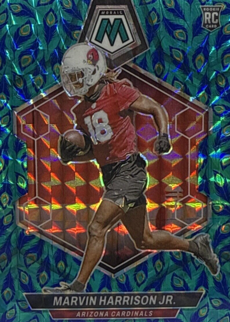 Marvin Harrison Jr. 2024 Mosaic #304 Choice Peacock /(SSP) Price Guide ...