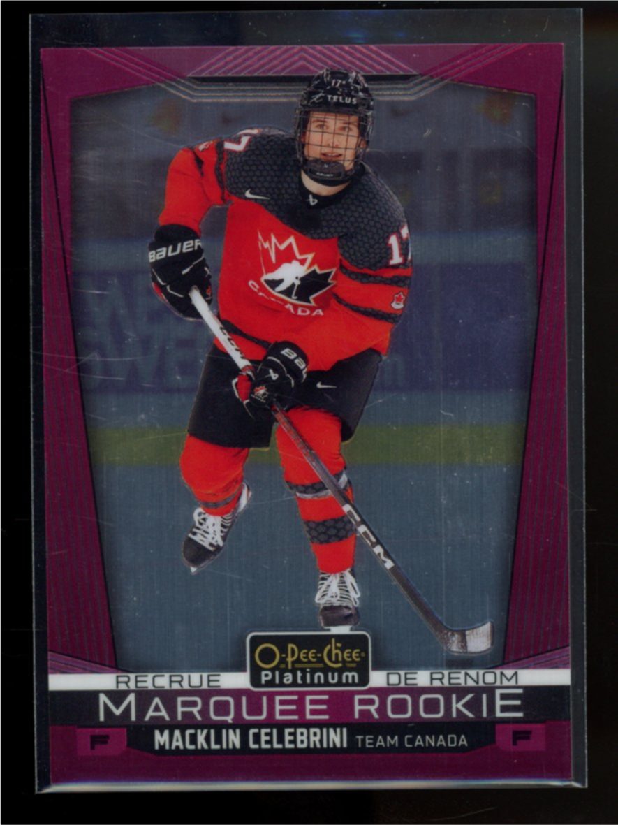 Macklin Celebrini 2024 O-Pee-Chee #P-MC 2024-25 OPC Platinum Previews ...