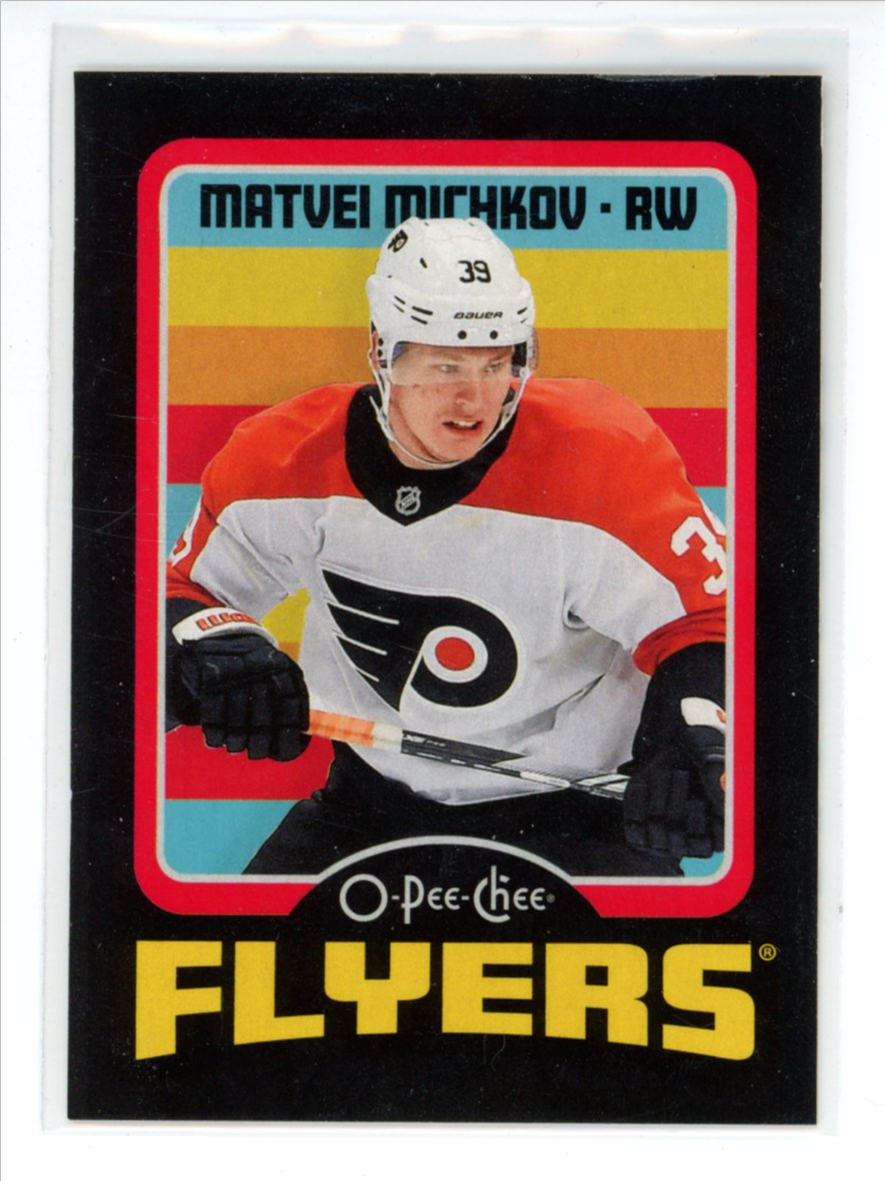 Matvei Michkov 2024 O-Pee-Chee #547 Rainbow Black /100 Price Guide ...