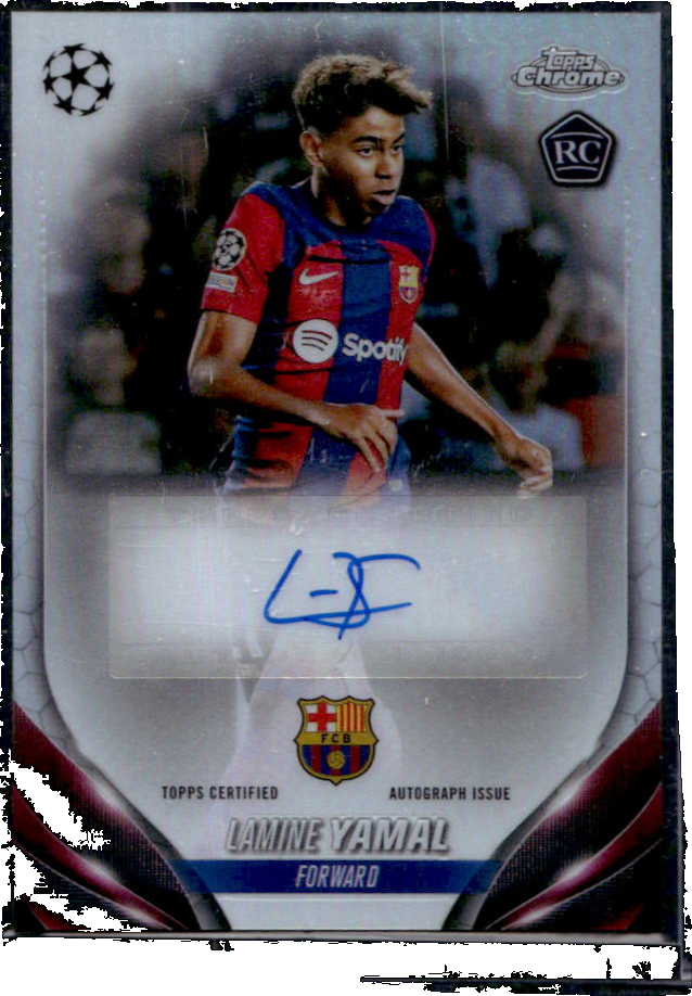 Lamine Yamal 2023 Topps Chrome UEFA Club Competitions #CA-LY Chrome ...