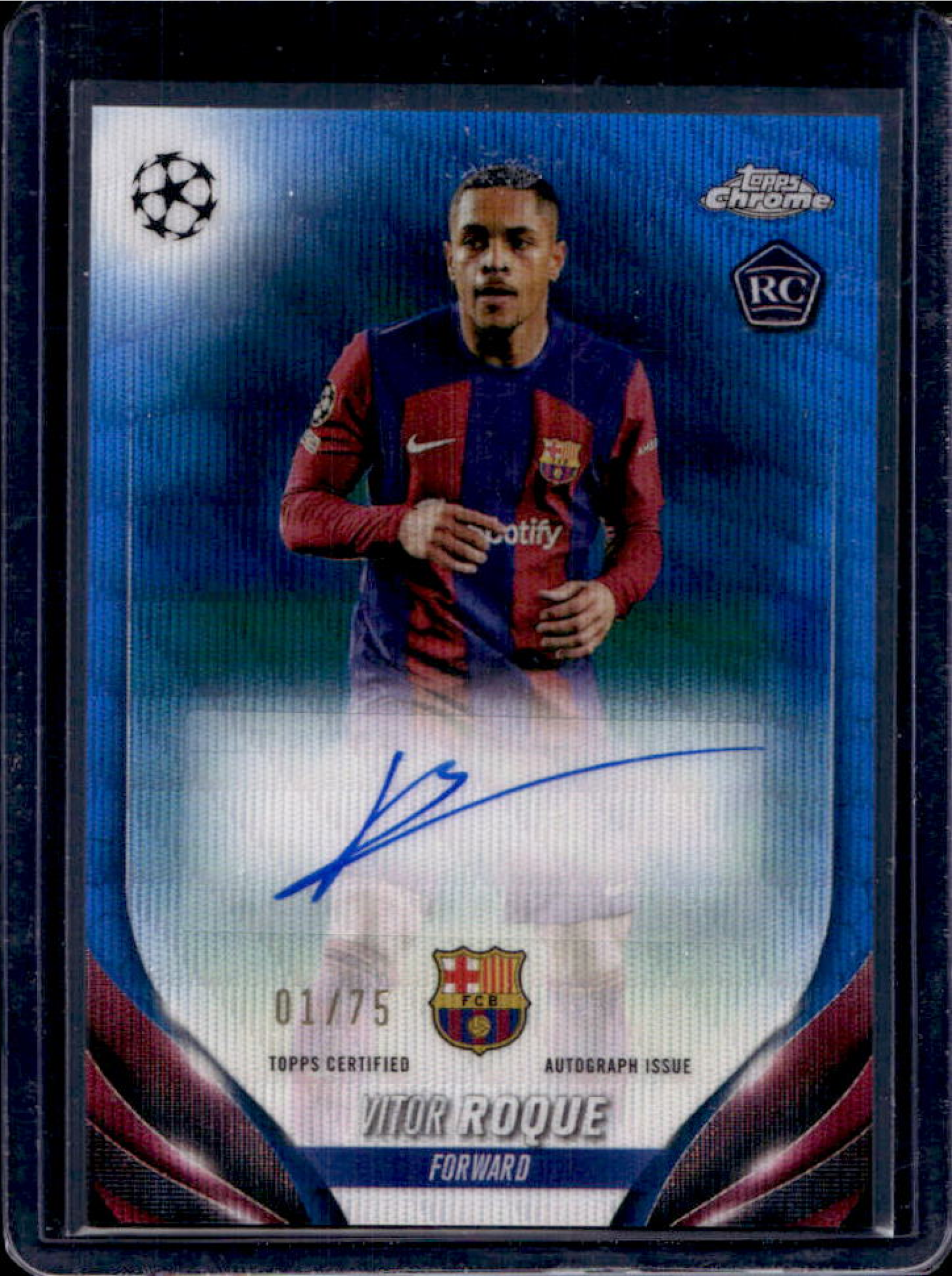 Vitor Roque 2023 Topps Chrome UEFA Club Competitions #CA-VR Chrome ...