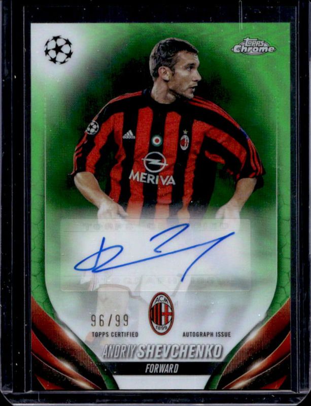 Andriy Shevchenko 2023 Topps Chrome UEFA Club Competitions #CA-AS ...
