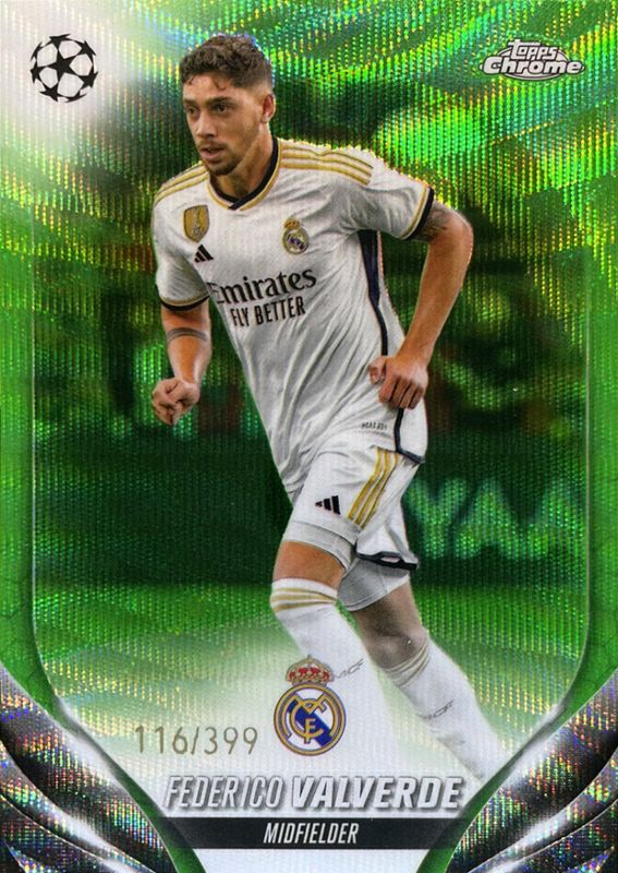 Federico Valverde 2023 Topps Chrome UEFA Club Competitions #99 Neon ...