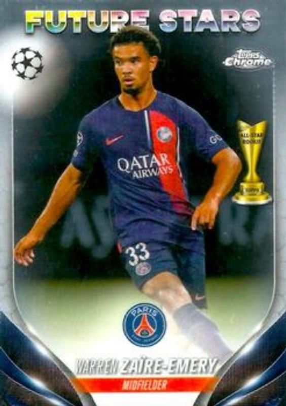 Warren Zaire-Emery 2023 Topps Chrome UEFA Club Competitions #159 Base ...