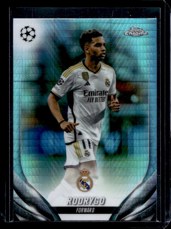 Rodrygo 2023 Topps Chrome UEFA Club Competitions #168 Aqua Prism ...