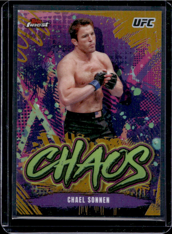 Chael Sonnen 2024 Topps Finest UFC #CHA-8 Chaos - Gold Refractor /50 ...