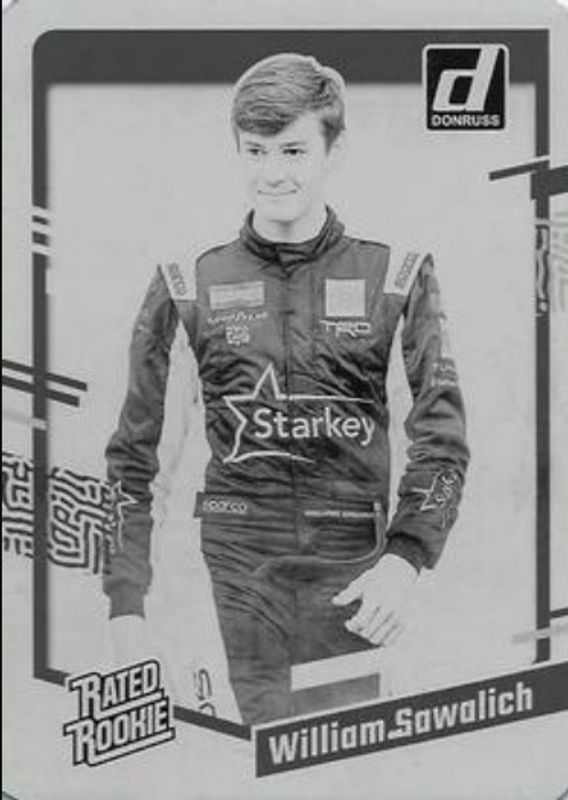 William Sawalich 2024 Donruss NASCAR #94 Printing Plate Black /1 Price ...