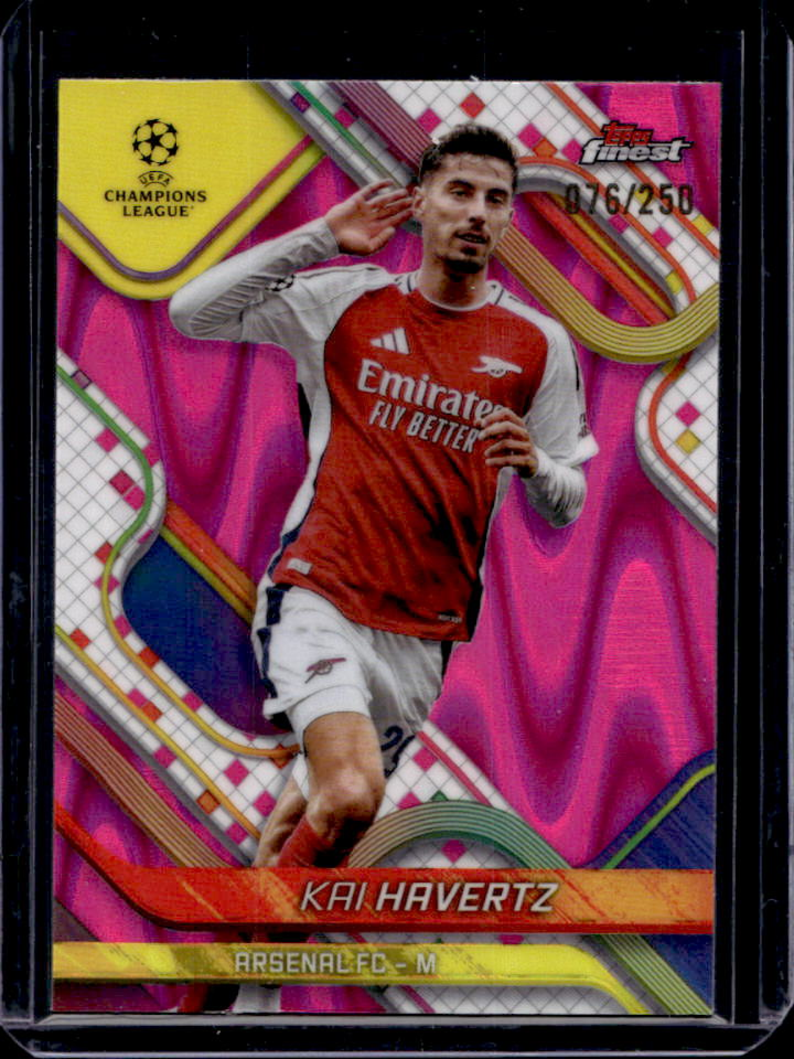 Kai Havertz 2024 Topps Finest UEFA Club Competitions #145 Pink RayWave ...